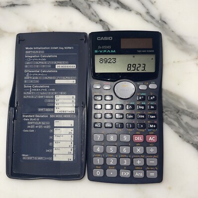Casio FX-115MS Black LCD Display Two Way Power Scientific Calculator ...