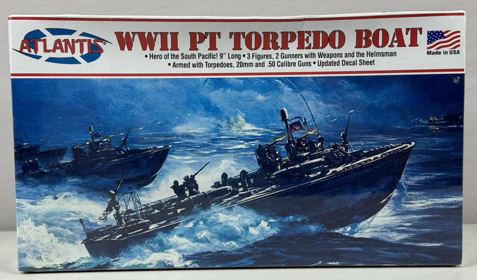 Atlantis H304 US Navy WWII PT Torpedo Boat Plastic Model Kit Sealed 1: ...