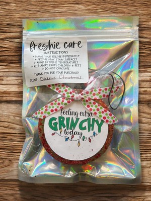Car Freshie - Hanging Air Freshener- Dicken’s Christmas- Grinch | eBay
