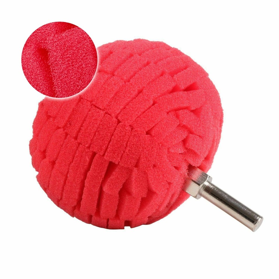 Foam Drill Polishing Cone Ball Pads Kit Car Hub Waxing Buffing Wheel ...