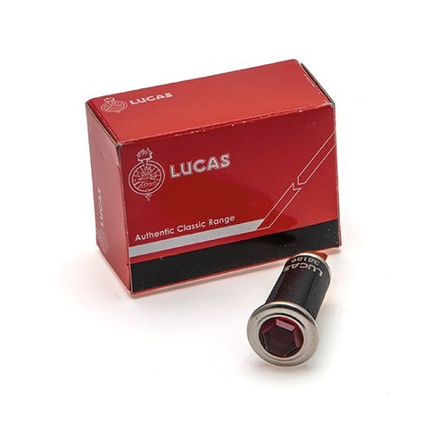 LUCAS SPB389 RED DASH BOARD WARNING LIGHT LAMP 6V 12V TRIUMPH MINI MG ...