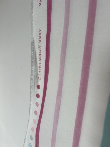 Laura Ashley Fabric Stripe Rosa Pink Blue Made in England Cotton | eBay UK