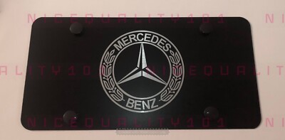 Mercedes Benz Laser Engraved Stainless Steel Finished License Plate Frame