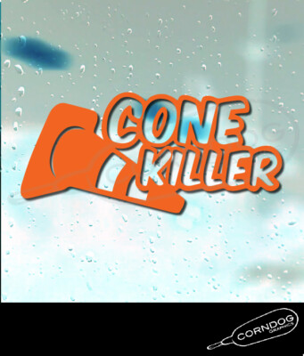 Cone Killer STICKER VINYL DECAL DRIFT RALLY ROAD COURSE IMPORT | eBay