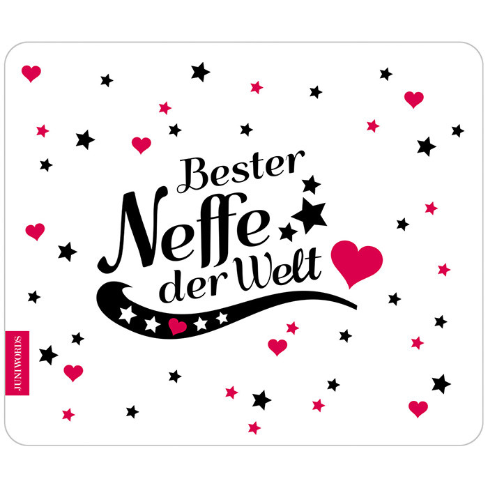 JUNIWORDS Mauspad Mousepad "Bester Neffe der Welt" M-6 Geburtstag ...