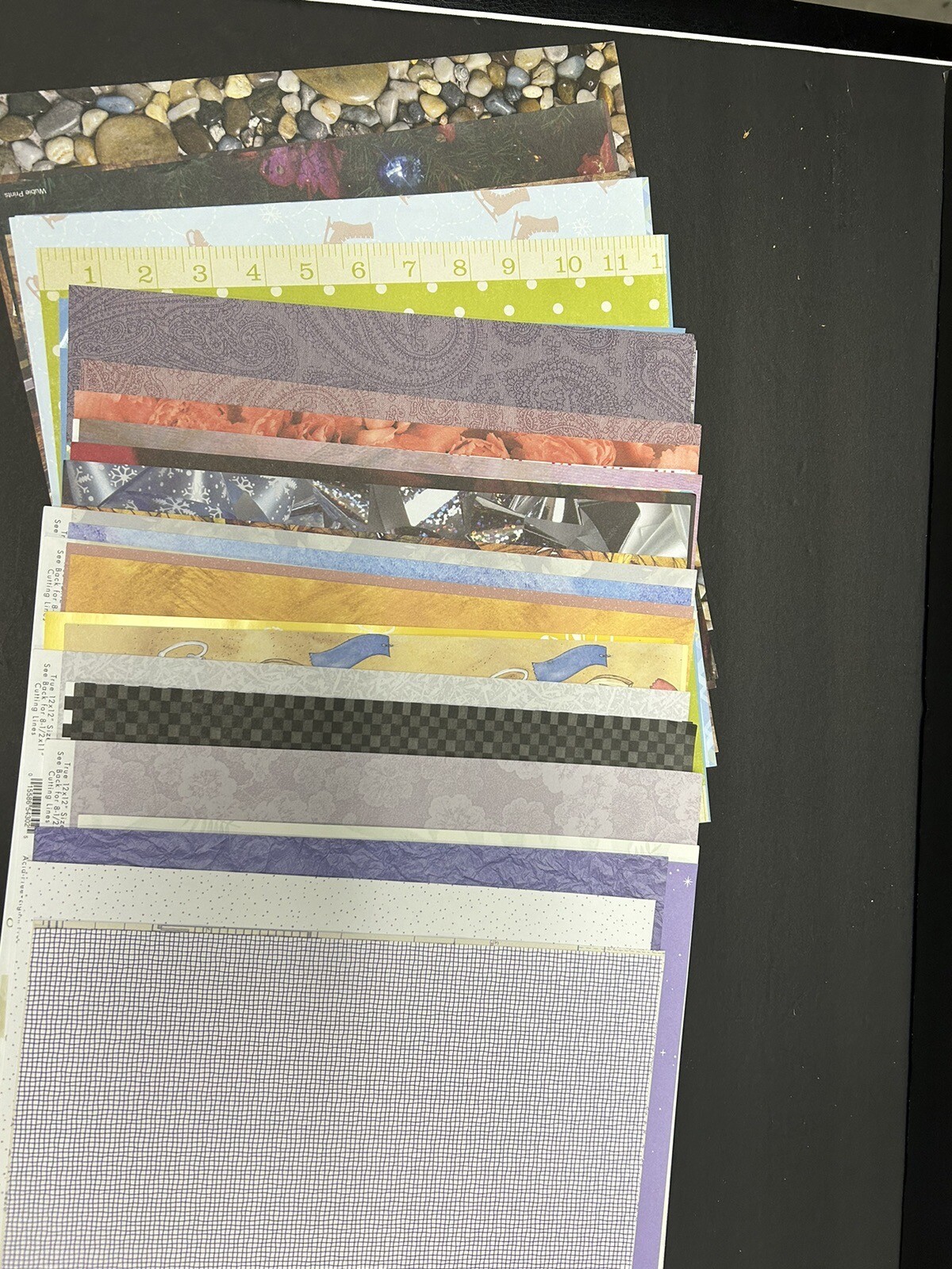 12 x 12 Scrapbook Paper - 50 Sheets Mixed Lot--Great for scrapbooking ...