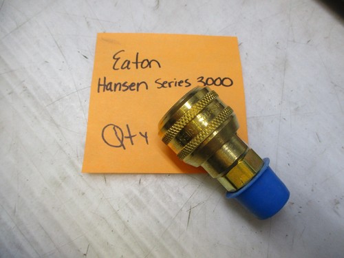 Lot of 2, Eaton Hansen Series 3000, 1/4" Female Brass Straight Coupling ...