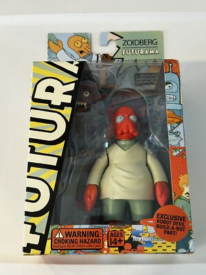 Futurama Dr Zoidberg 6" Figure w/ Robot Devil Build-A-Bot Part Toynami ...