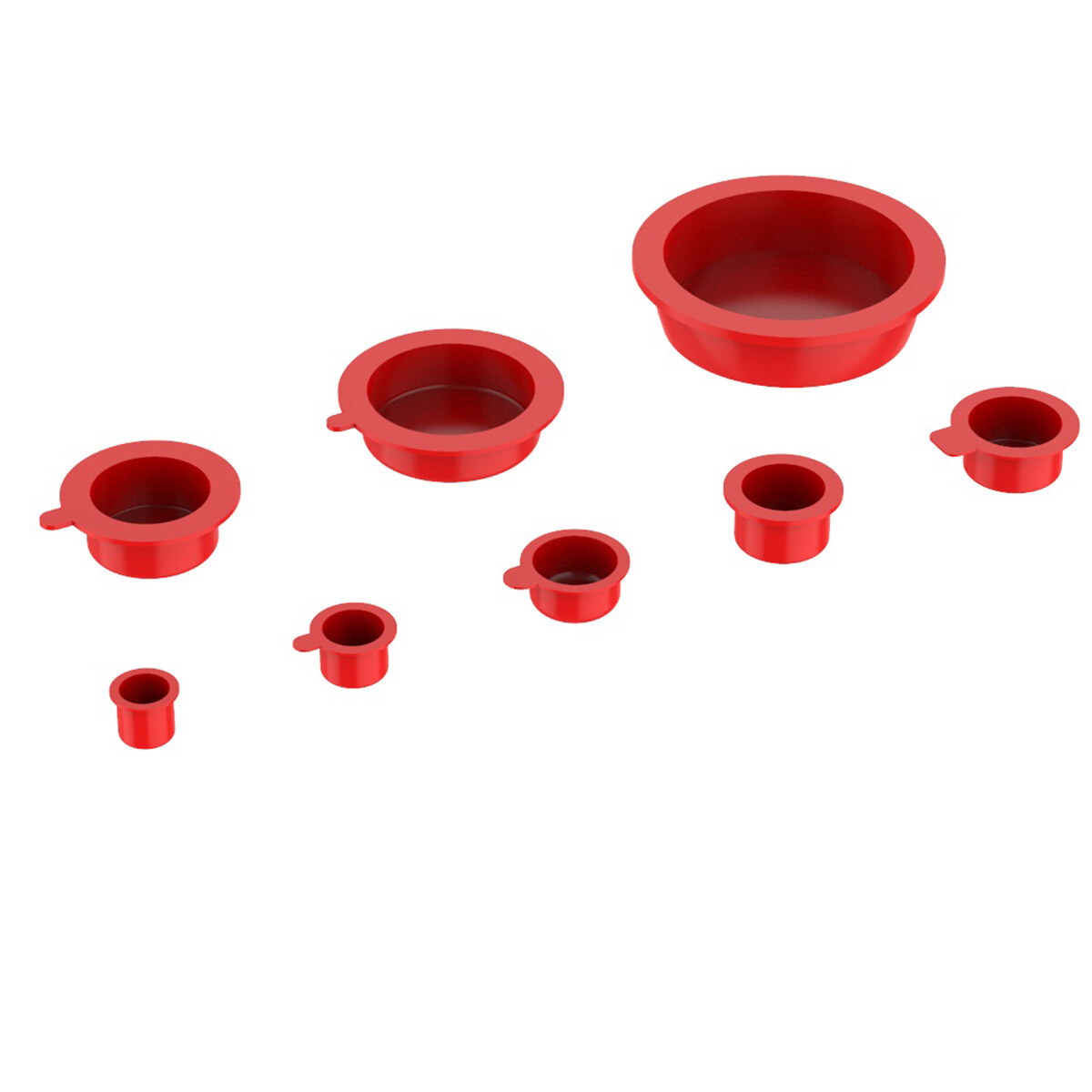 8PC Car Pipe Soft Cap Plugs Set Assorted Kit EVAP Smoke Machine Intake ...