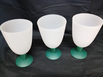 3pc 6.5" Green Tupperware Wine/Parfait Cups #4094b-2 (TU92) | eBay