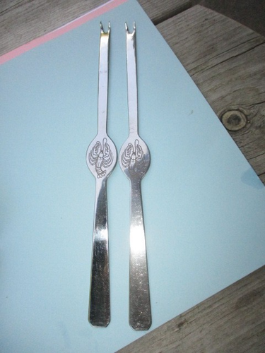 2 LOBSTER SEAFOOD PICK FORKS INOX STAINLESS | eBay