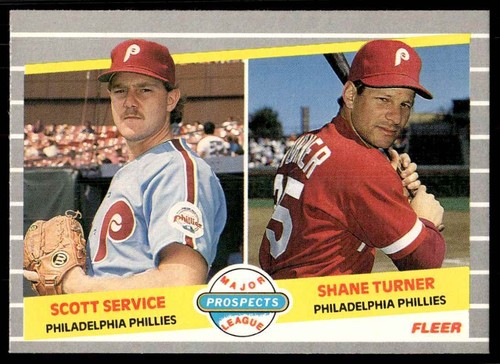 1989 Fleer Baseball Card Scott Service/Shane Turner Rookie Philadelphia ...