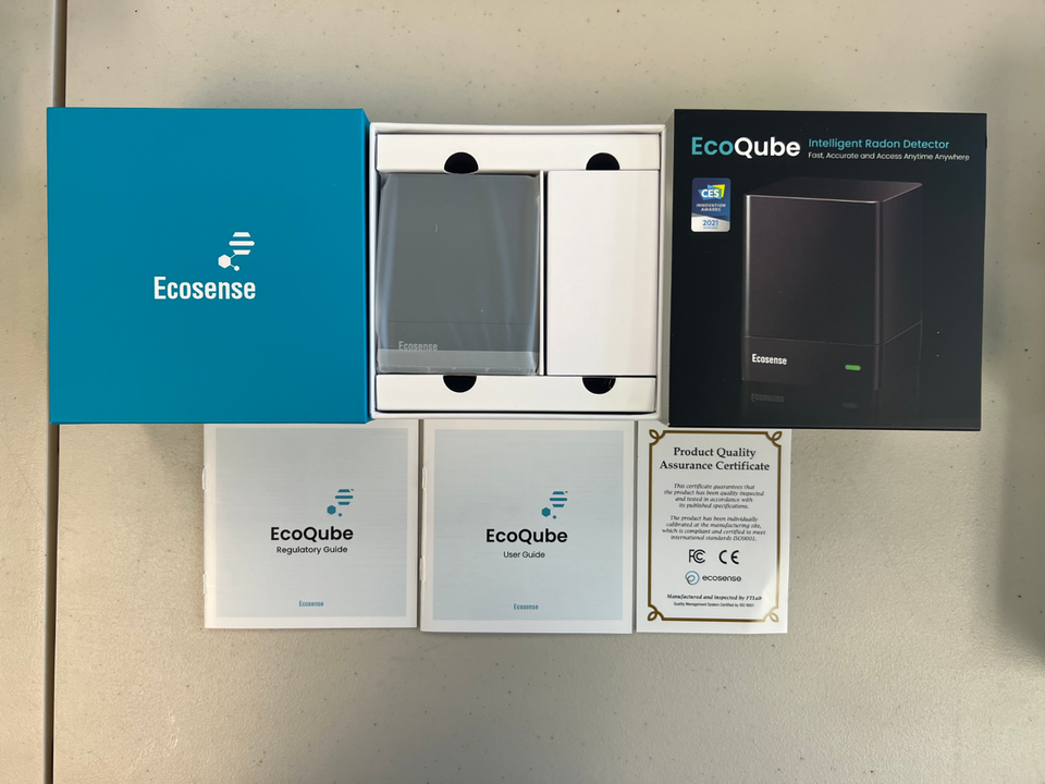 Ecosense EQ100 EcoQube, WiFi connected Digital Radon Detector,Remote Data access | eBay