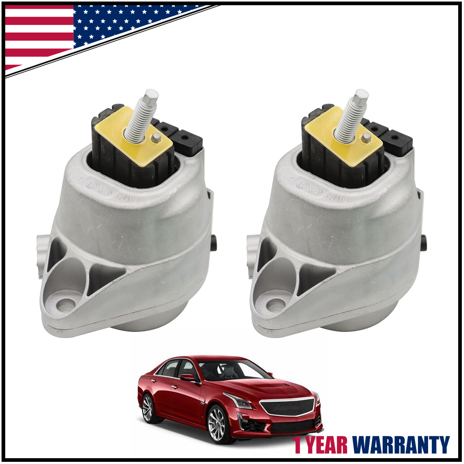 For 2013-2019 ATS CTS 2.0L 23274000 23273999 Pair Engine Mount Left ...