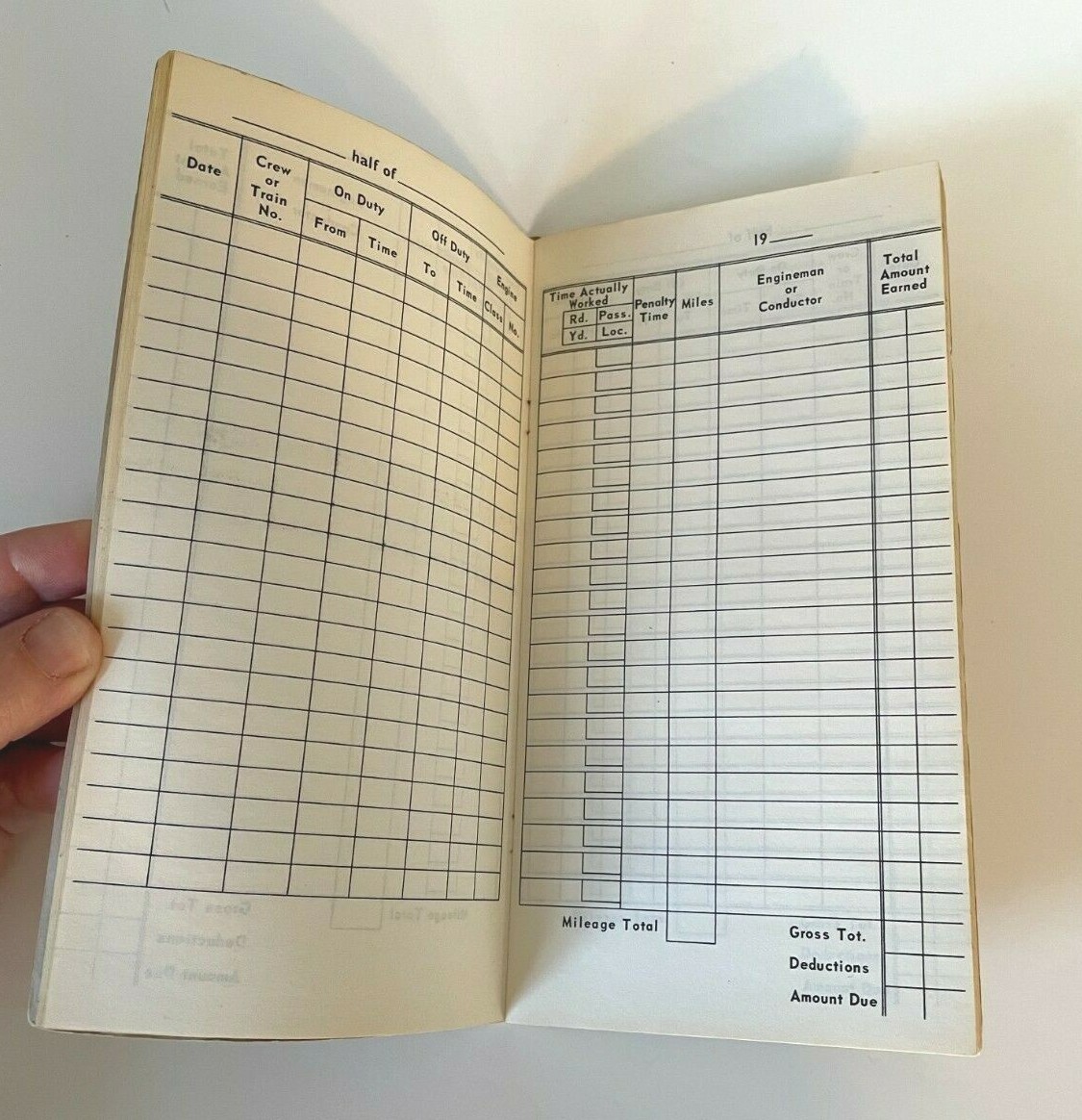 Lot of 4 Vtg 1950s Railroad Schedules and Time Book | eBay