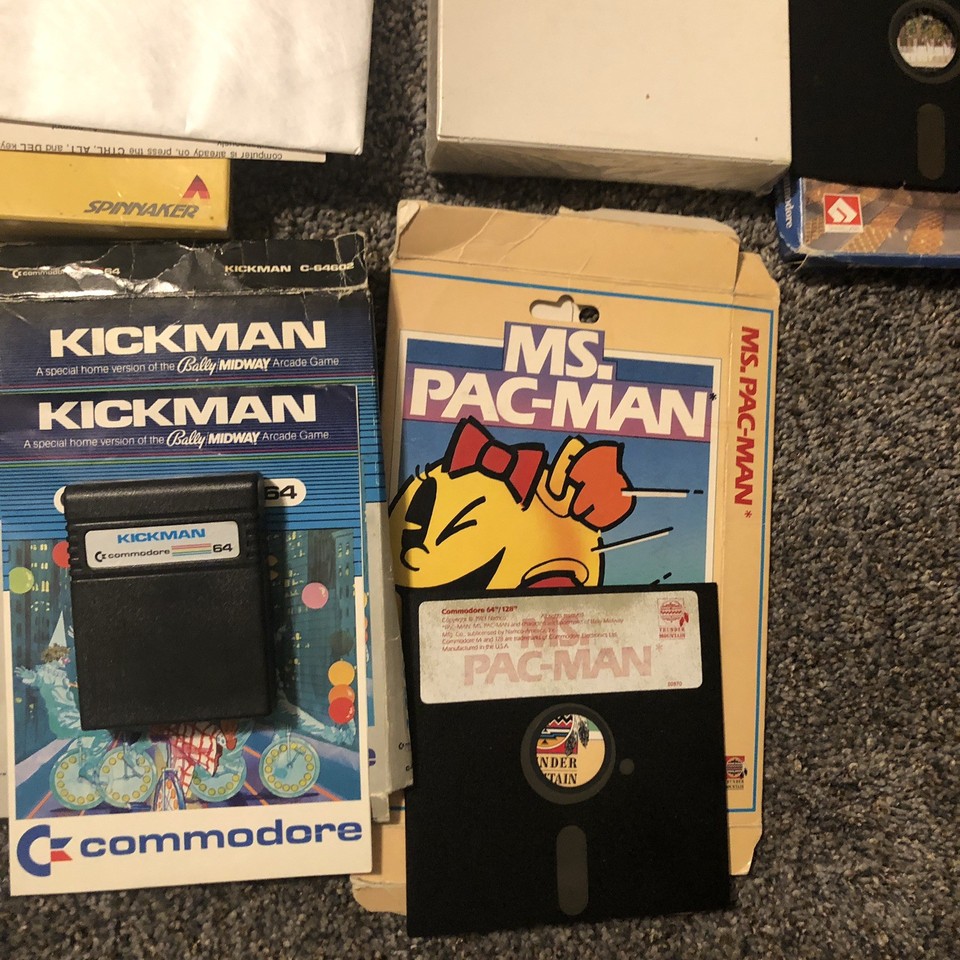 HUGE Commodore 64 Software Video Games Cartridges Disks Manuals ...