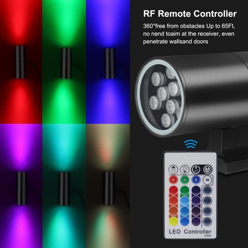 Up and Down Lights Outdoor, 72W 7200LM RGBW Exterior Wall Sconce，RGB ...