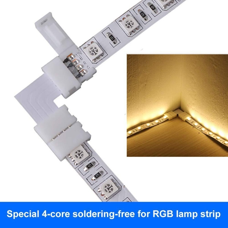 20x Solderless RGB LED Light Strip for 10mm Wide 4 Pin 5050 RGB LED ...