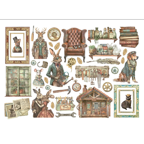 Stamperia Alterego Ephemera Adhesive Embellishments Die Cuts Vintage Scrapbook | eBay