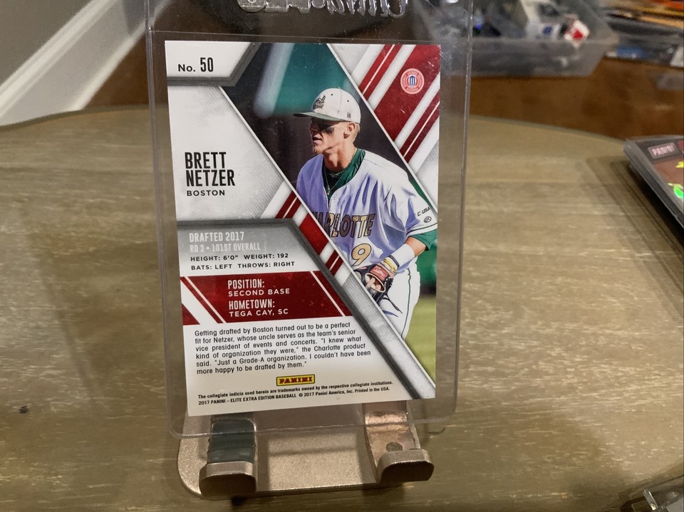 2017 Elite Extra Edition Brett Netzer Prospect Auto Autograph Red Sox ...