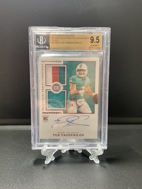 2020 Panini Encased - Rookie Dual Swatch Signatures Ruby #RSS-TT Tua ...