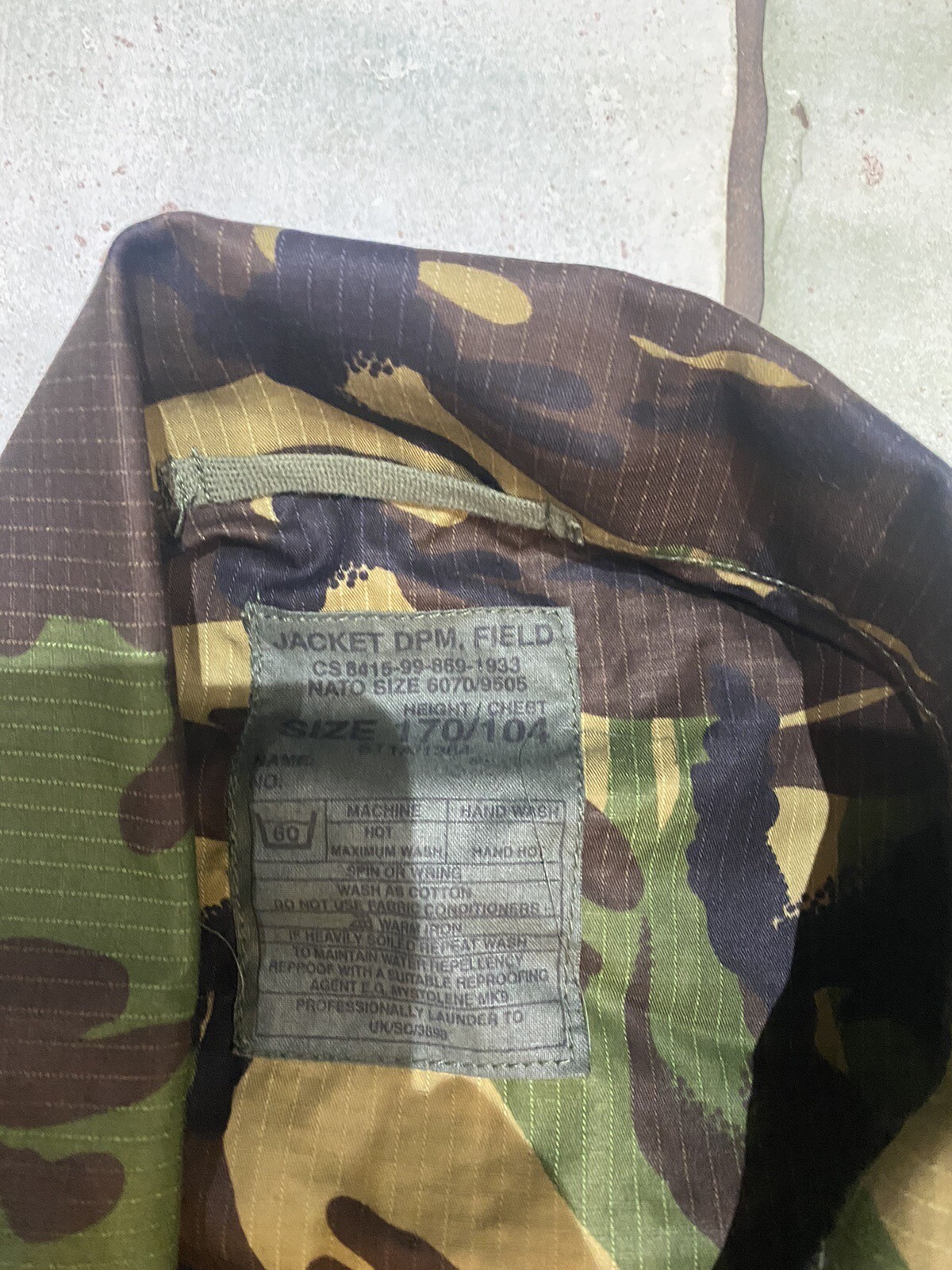 British Military Woodland DPM Camouflage Ripstop Combat Field Jacket 170/104size | eBay