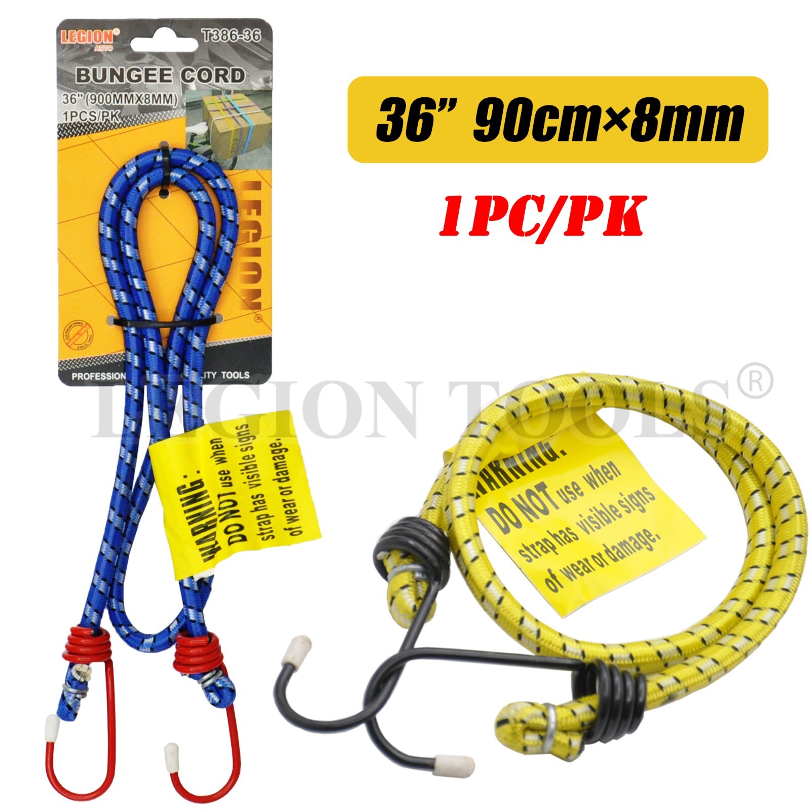Bungee Cord Tie Down Heavy Duty Occy Strap with Steel Hooks Bulk Pack 6 ...