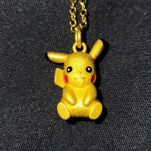 Pikachu Pokemon Gold Plated Colour Necklace Chain Anime Gift Style 151 ...