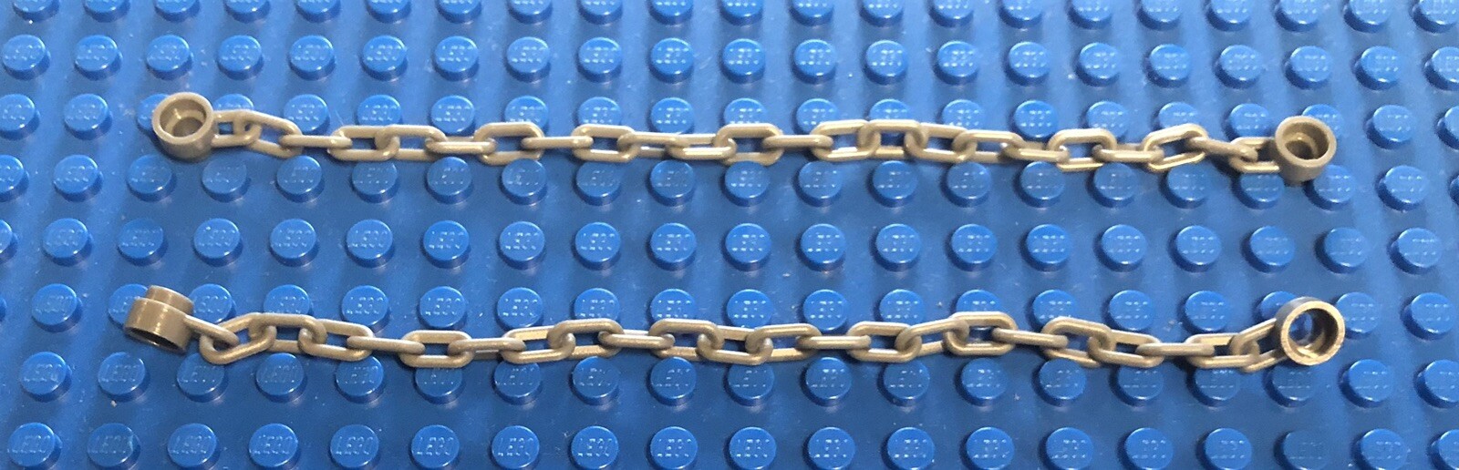 2 Lego 30104 Chains 21 Links 16-17 Studs Long 6258887 Dark Stone Grey ...