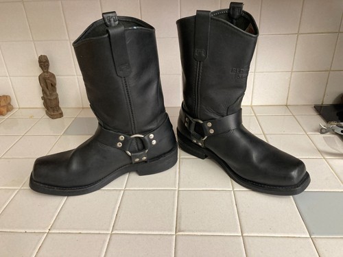 Red Wing 969 Engineer Biker Black Leather Boots 10.5 EE Soft Toe Made ...
