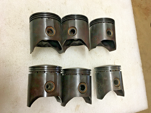 N.O.S. SET OF 6 ORIGINAL CHEVY 216 040 OVER PISTONS | eBay