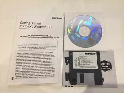 Windows 98 Original Installation CD ROM & Floppy Disk (No Licence Or ...