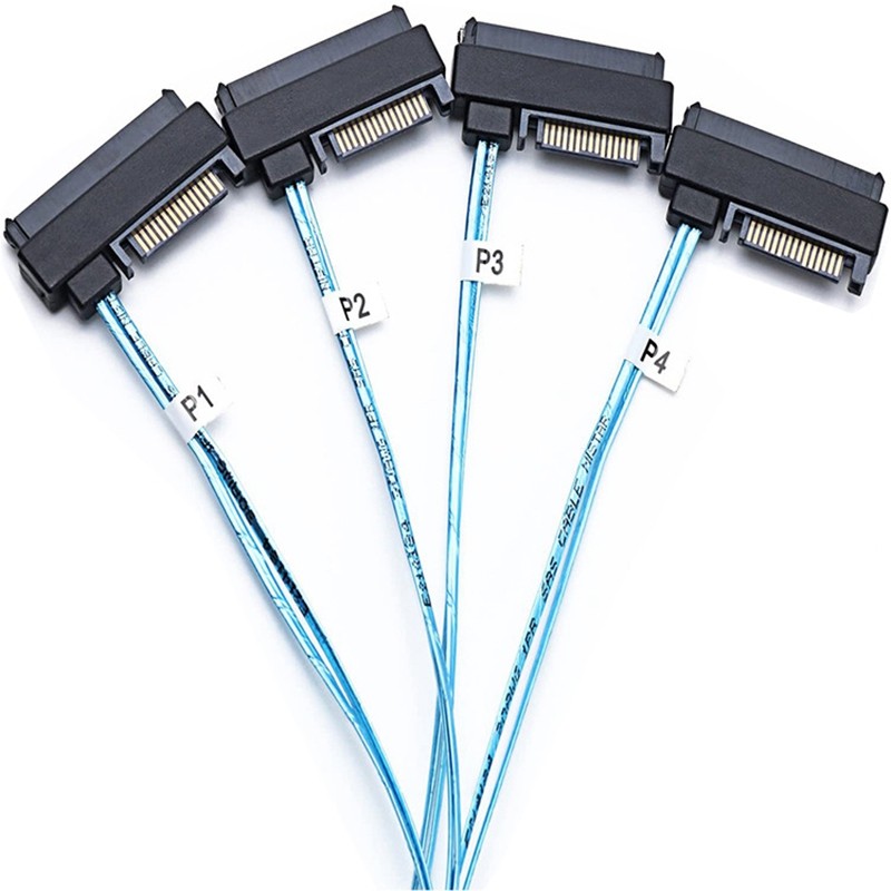 SAS SFF-8643 to 4X29Pin SFF-8482 Hard Disk Server Cable 3.33TF/1M ...