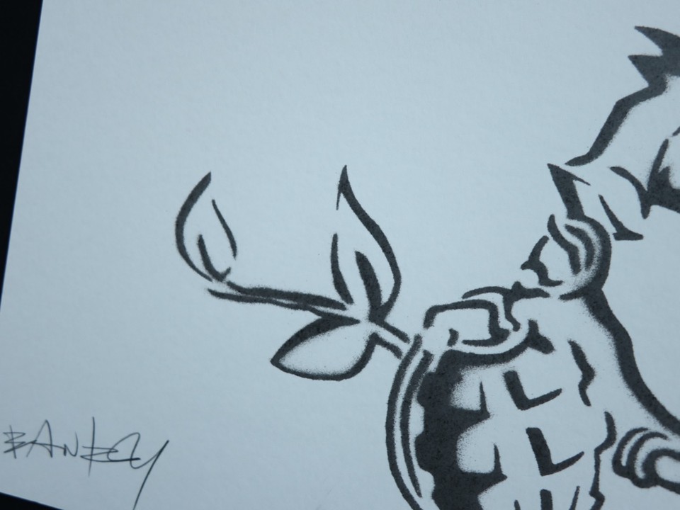 Graffiti, Street Art, Stencil, original spray, artwork, signed, BANKSY ...