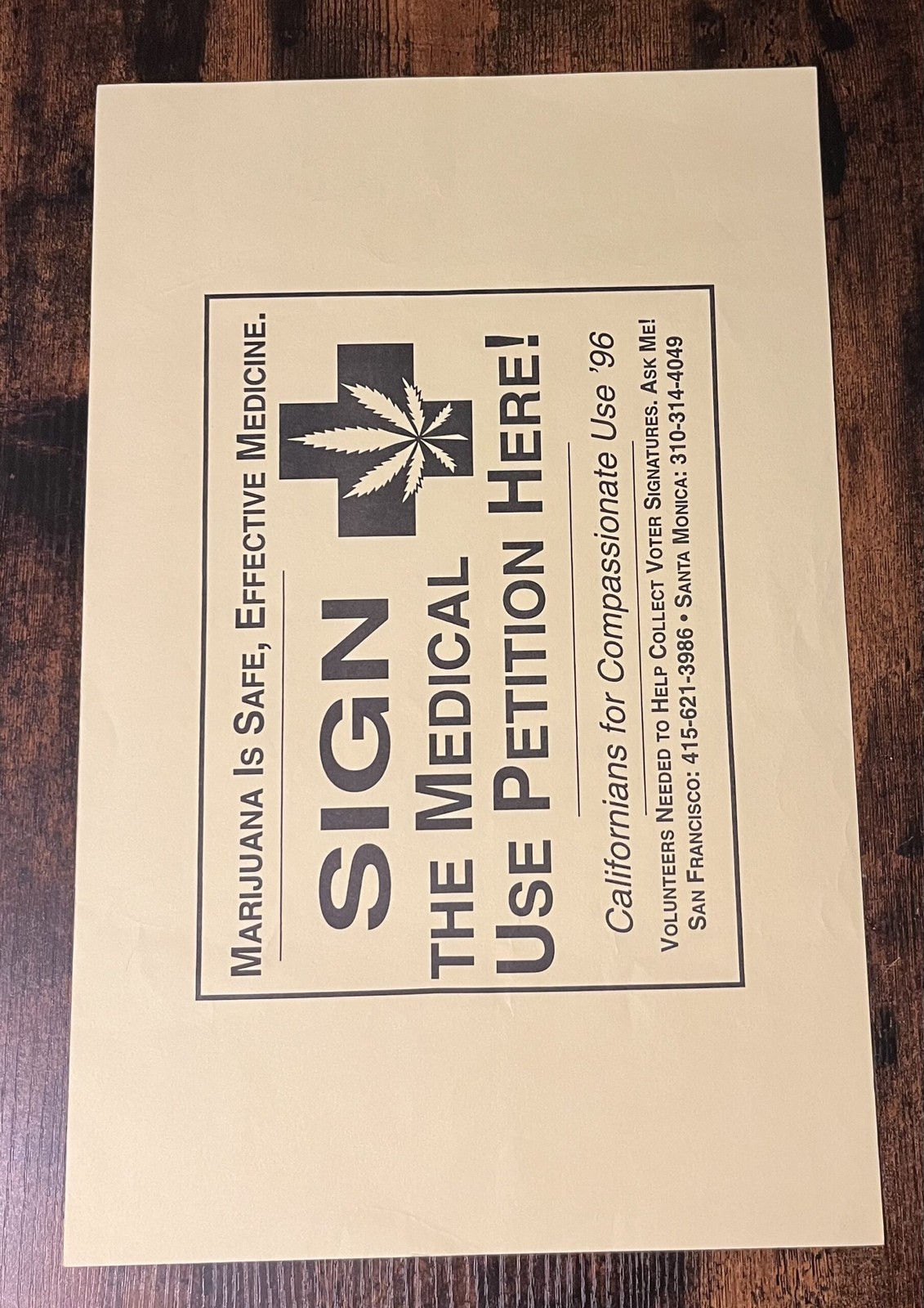 Marijuana Is Safe Poster 1996 San Francisco | eBay