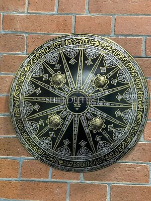 Medieval Islamic Shield Embossed Indo Persian Shield Arabic Inscription ...