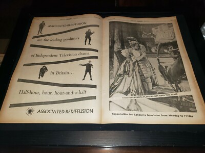 Associated-Rediffusion London UK Television Rare 1958 Promo Poster Ad ...