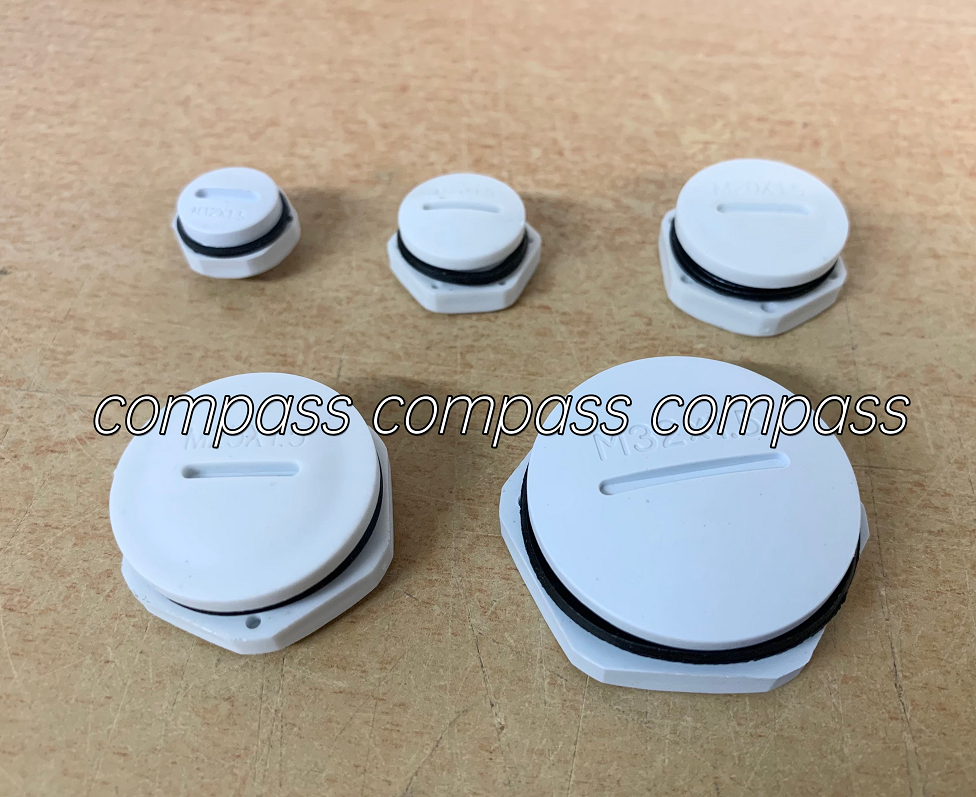 IP68 M12 M16 M20 M25 M32 Cap Cable Gland Screw Cover With Nut & Washer ...