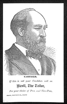 Nicoll, The Taylor San Francisco 1880 "Pres. Garfield" Victorian Trade ...