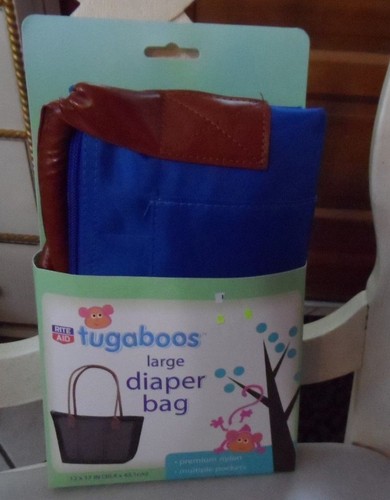 Rite Aid Tugaboos large Diaper Bag blue and brown | eBay