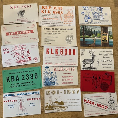 Vintage CB Radio Call Number QSL Cards Lot Of 15 1960’/70’s | eBay