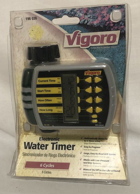 Vigoro Electronic Water Timer Model 196-036 Takes 9v Battery for sale ...