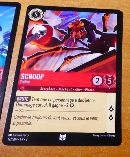 LORCANA TRADING CARD GAME TCG DISNEY CHAPITRE 3 CARTE SCROOP 122/204 FR ...