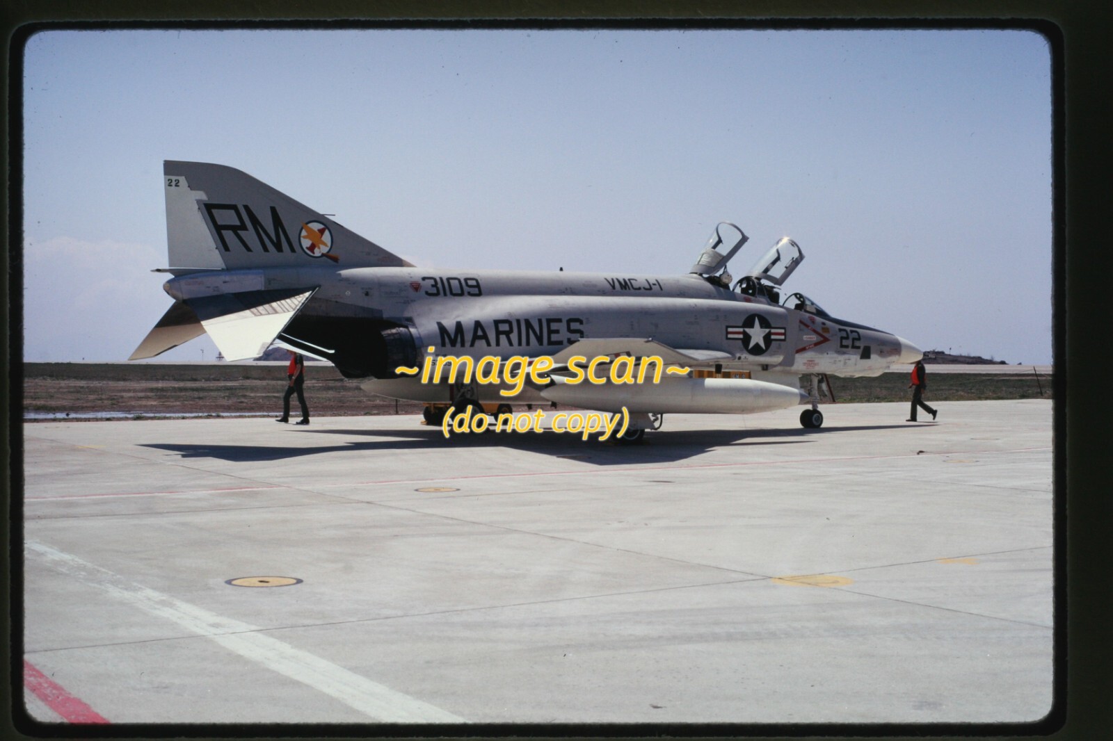 Marines VMCJ-1 RF-4B Phantom Aircraft at Kunsan, Korea in 1971, Orig ...