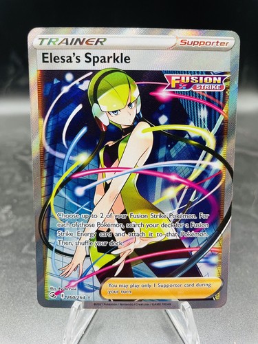 Pokemon Elesa's Sparkle 260/264 Fusion Strike Ultra Rare Full Art Holo ...