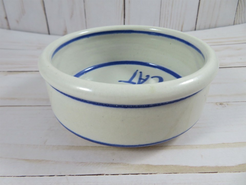 Handmade Ceramic Cat Kitten Food Bowl Southern Fried Mouse Feed The Cat ...