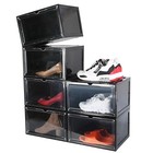 12Packs X-L Shoe Boxes Stackable Sneaker Box Plastic Storage Case ...