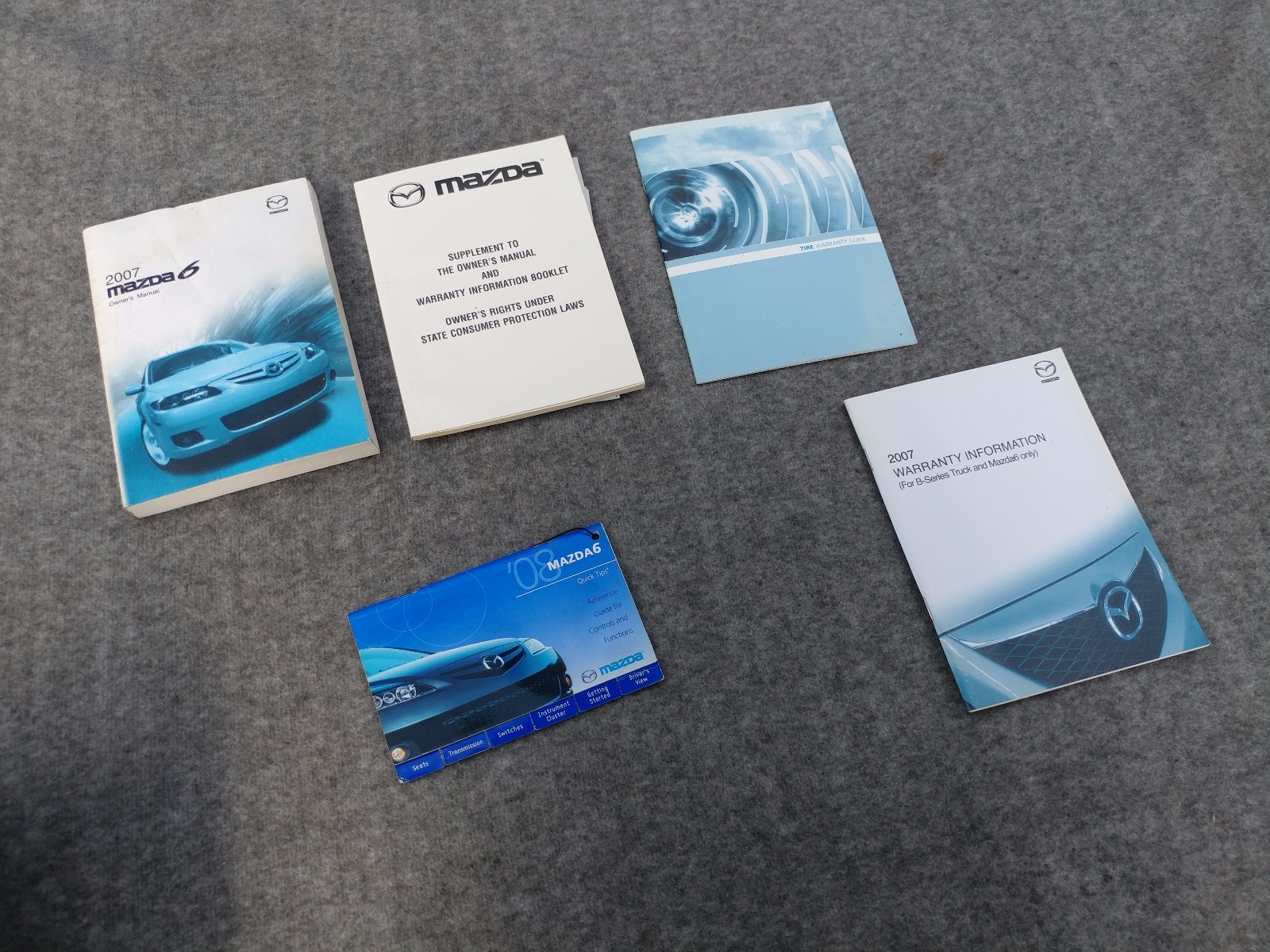 2006-2007 MAZDA 6 OWNERS MANUAL MAINTENANCE WARRANTY SERVICE BOOKLET ...