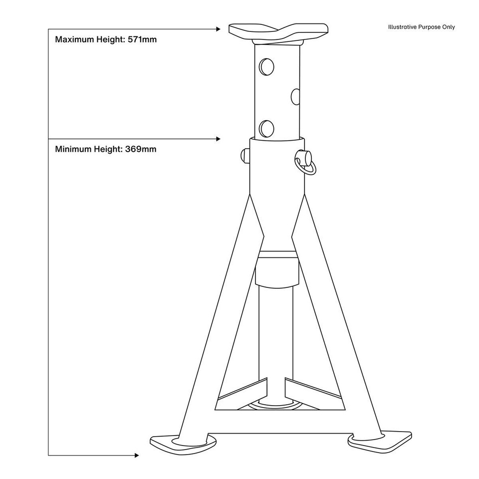 Sealey AXLe Stands (Pair) 6 Tonne Capacity per Stand Yellow AS6Y | eBay