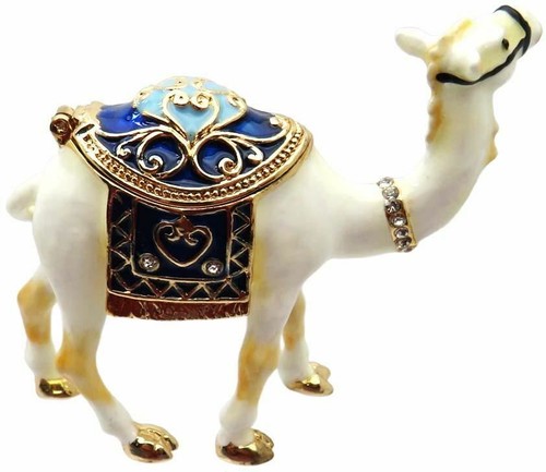 Camel Jeweled Trinket Box with Austrian Crystals, White | eBay